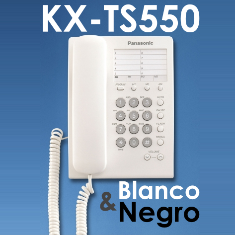 KX-TS500 y KX-TS550 Teléfono Unilínea Panasonic Alambrico Sencillo